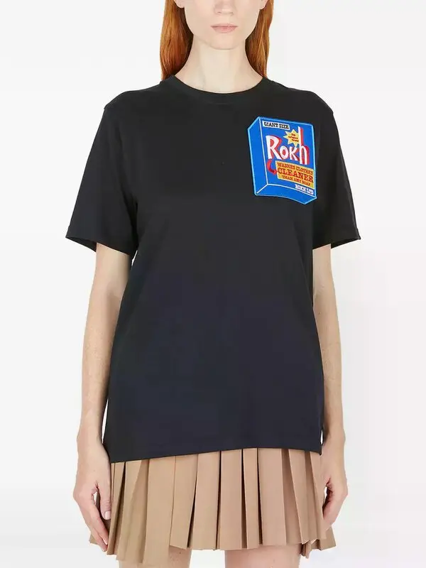 Rokh Graphic Print T-shirt - Black