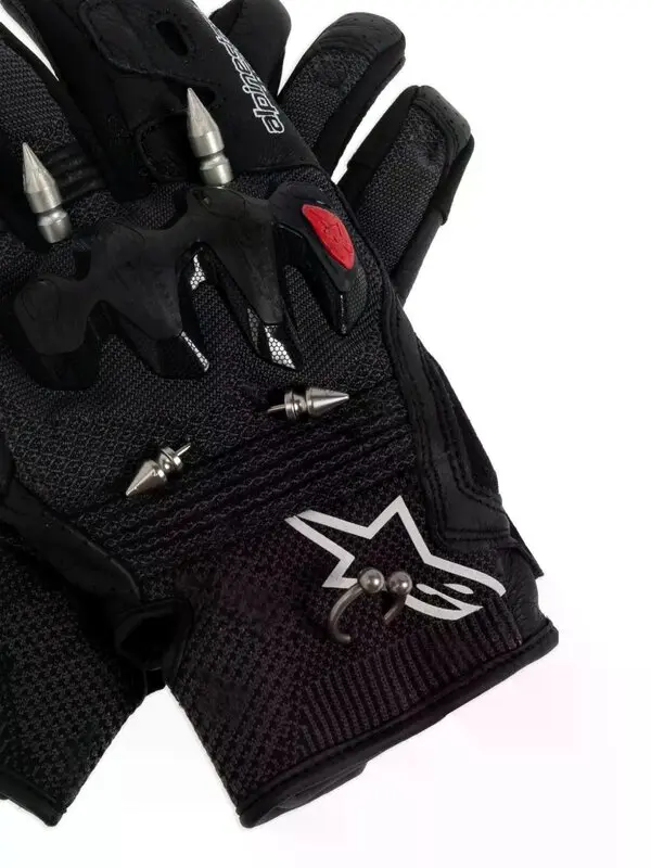 Balenciaga Studded Star Leather Gloves