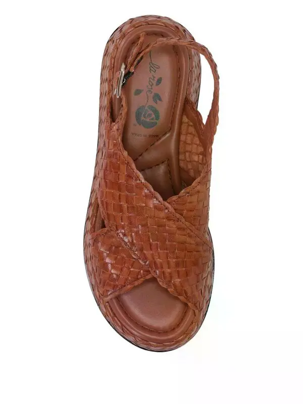 LA ROSE Maui Platform Leather Sandals