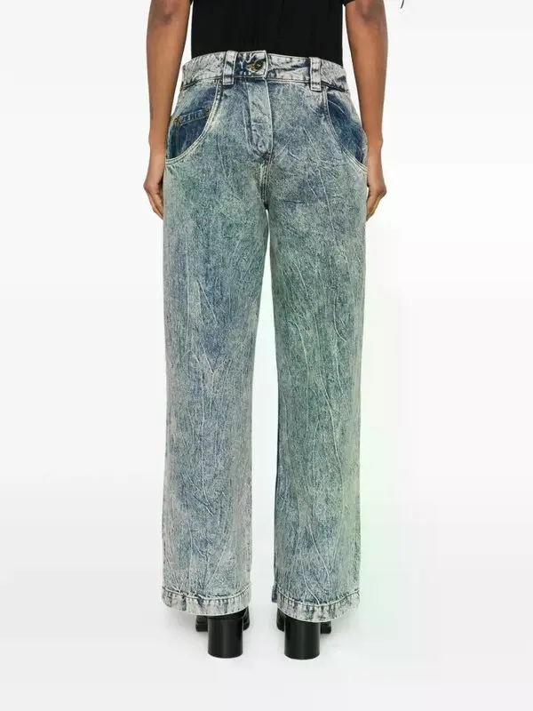 Vaquera Logo-patch Straight Jeans