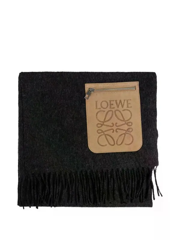 Loewe Anagram-patch Fringed Scarf