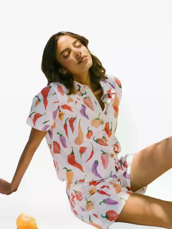 FAVORITE PEOPLE Peperone Printed Tailored Shorts