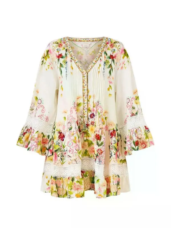 Camilla The Call Of Catalonia Mini Dress - Neutrals