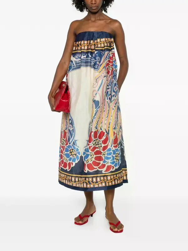 La DoubleJ Geometric Print Midi Dress