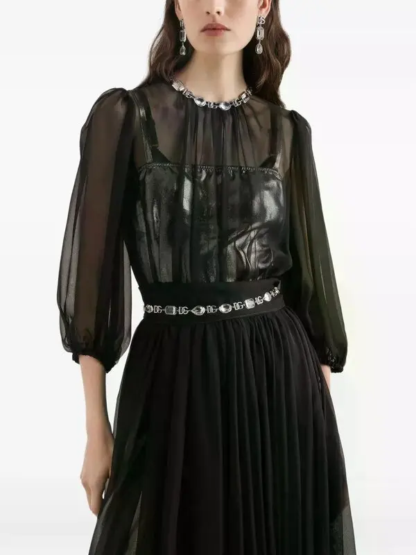 Dolce & Gabbana Jewel-embellished Chiffon Dress