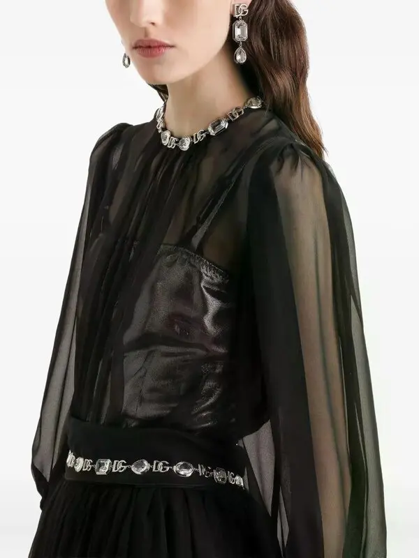 Dolce & Gabbana Jewel-embellished Chiffon Dress