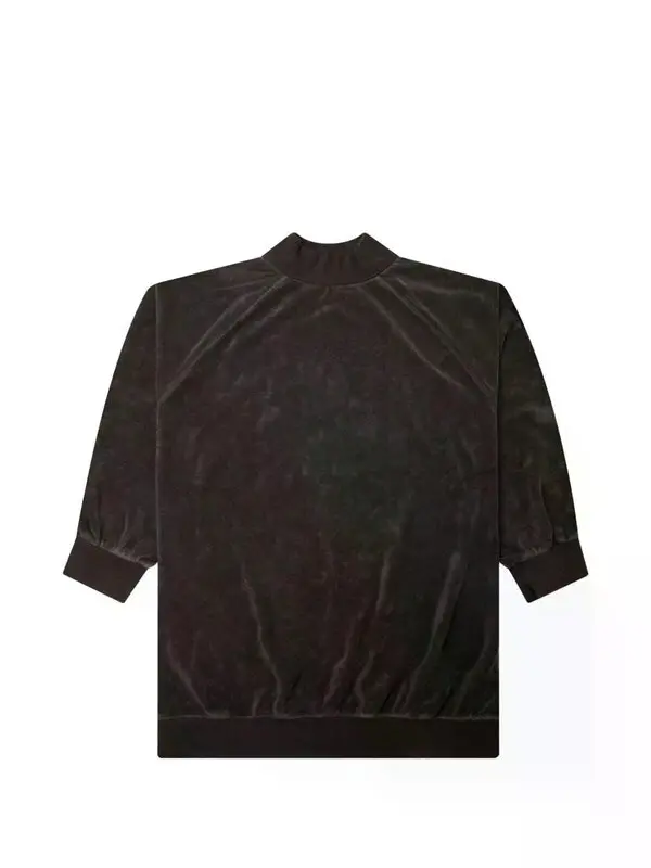 Fear Of God Mock Neck Logo Patch Top - Black