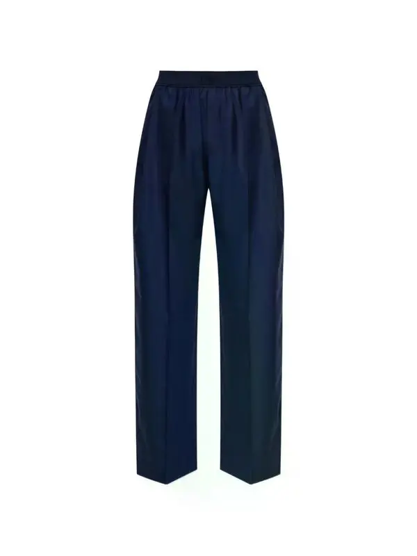 Kenzo Logo Embroidered Pleated Wool Trousers