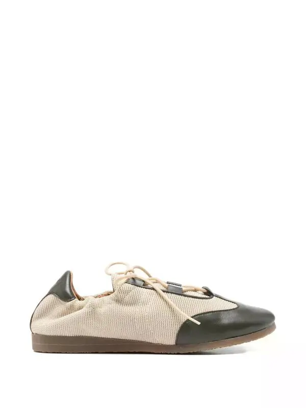 NAGUISA Raluca Leather-trim Sneakers - Neutrals