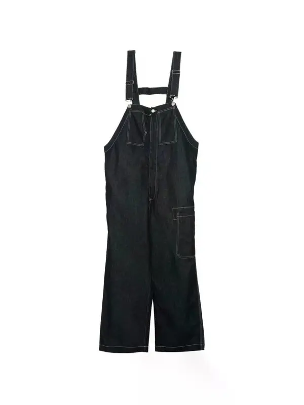 Engineered Garments Contrast Stitch Denim Dungarees