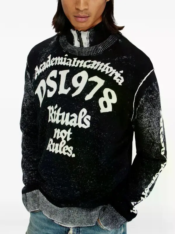 DIESEL® Logo Print Crew Neck Sweater