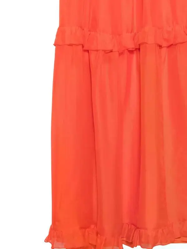 Raquel Diniz Cecilia Ruffled-trim Tie Dress