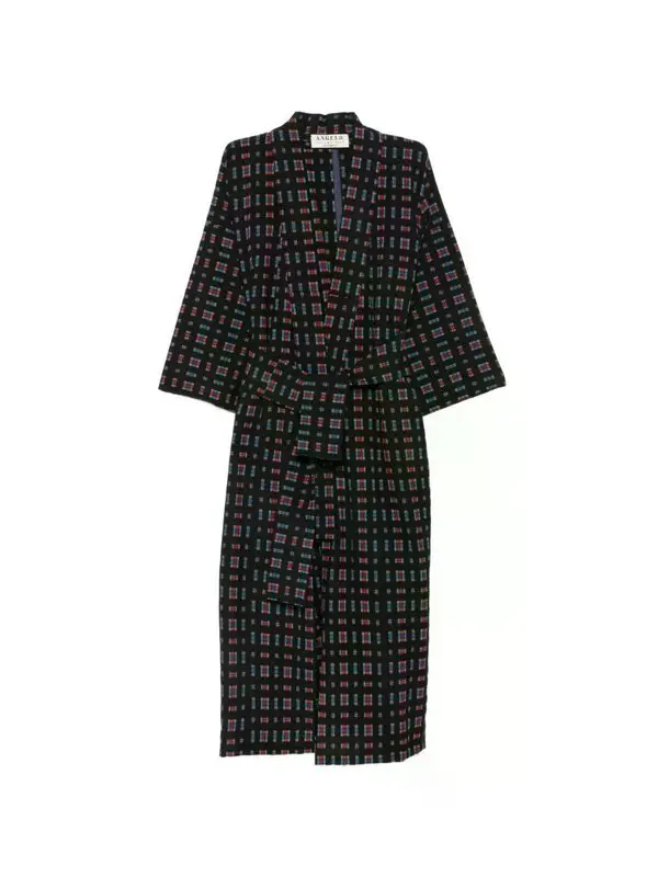 A.N.G.E.L.O. VINTAGE CULT 1990s Check-pattern Kimono - Black