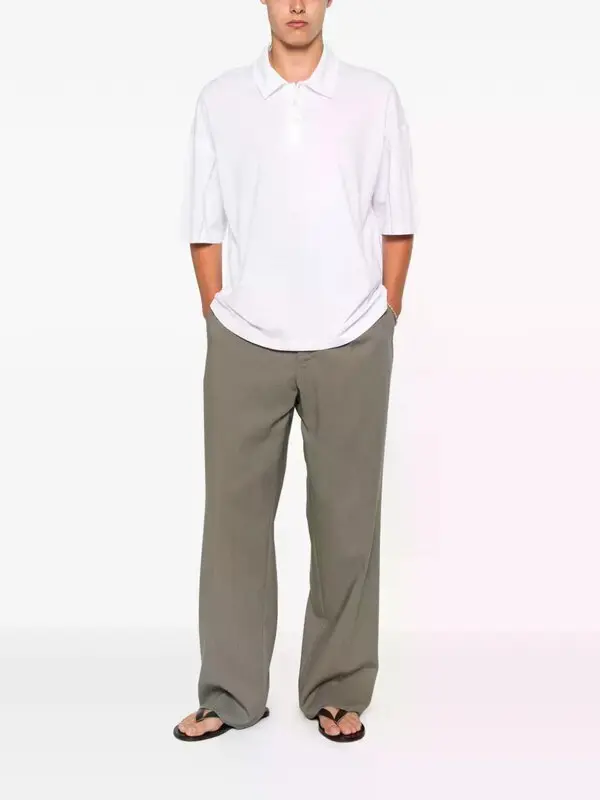 ROBERTO COLLINA Exposed-stitch Polo Shirt