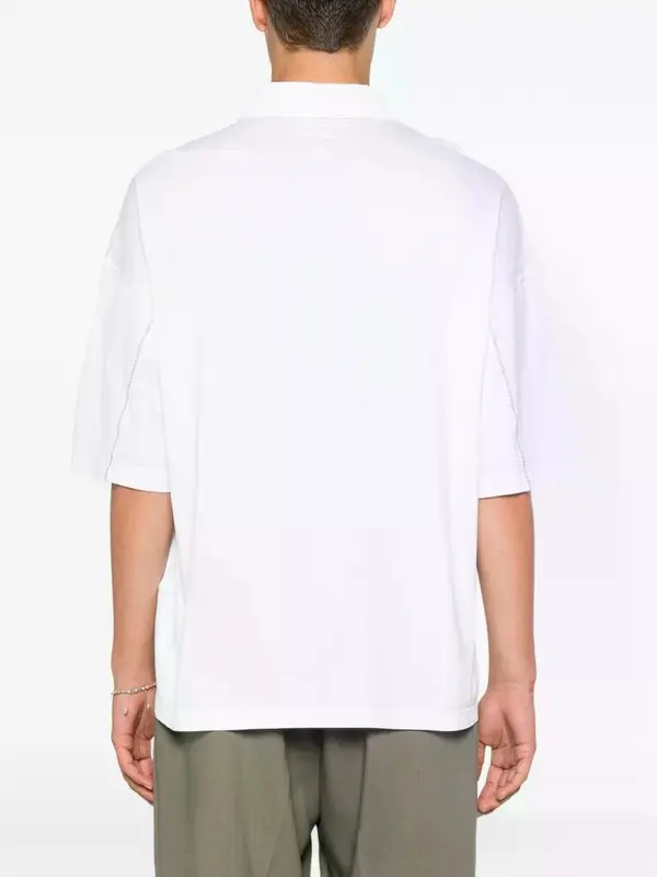 ROBERTO COLLINA Exposed-stitch Polo Shirt