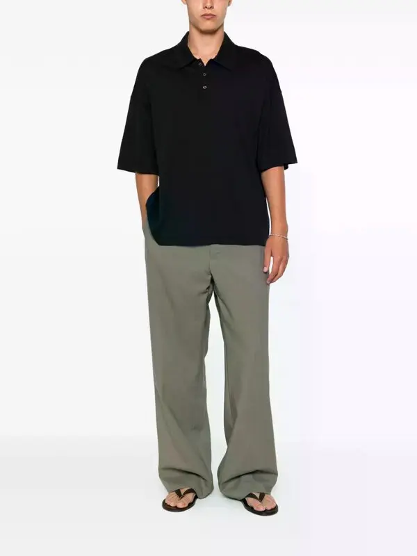 ROBERTO COLLINA Short-sleeve Polo Shirt - Black