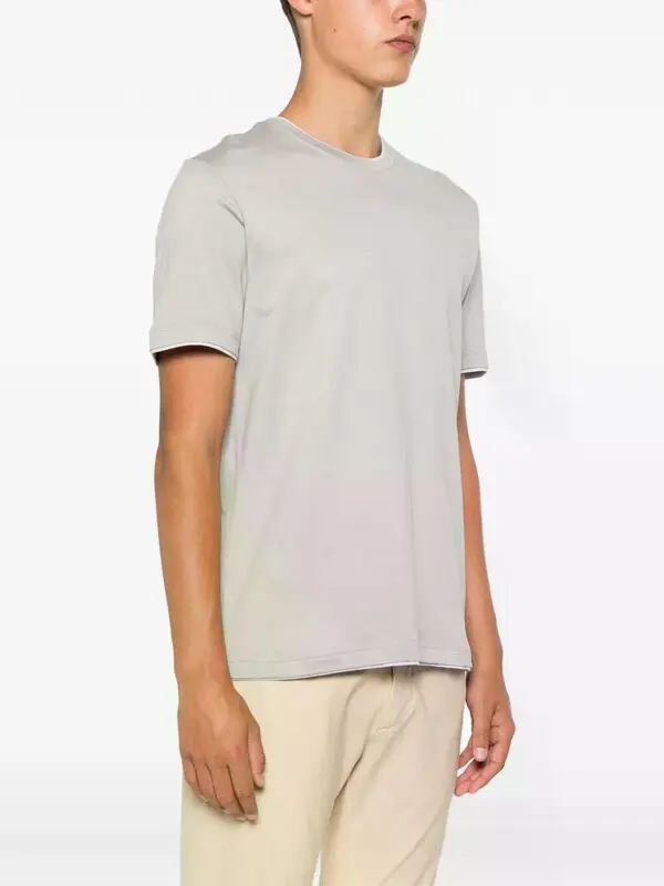 Eleventy Contrast-trim Short-sleeve T-shirt