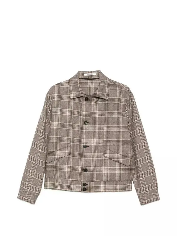 Tagliatore Prince Of Wales Check Jacket - Brown