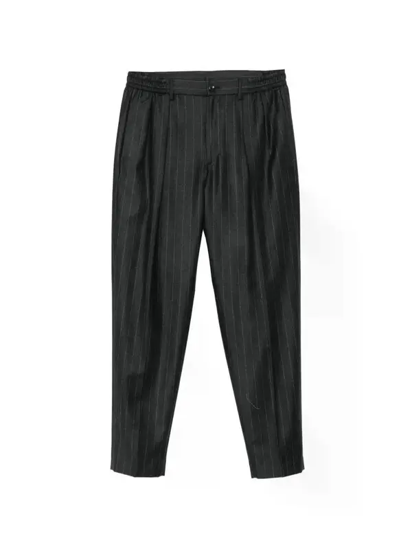 Tagliatore Dark Pinstripe Pleated Trousers