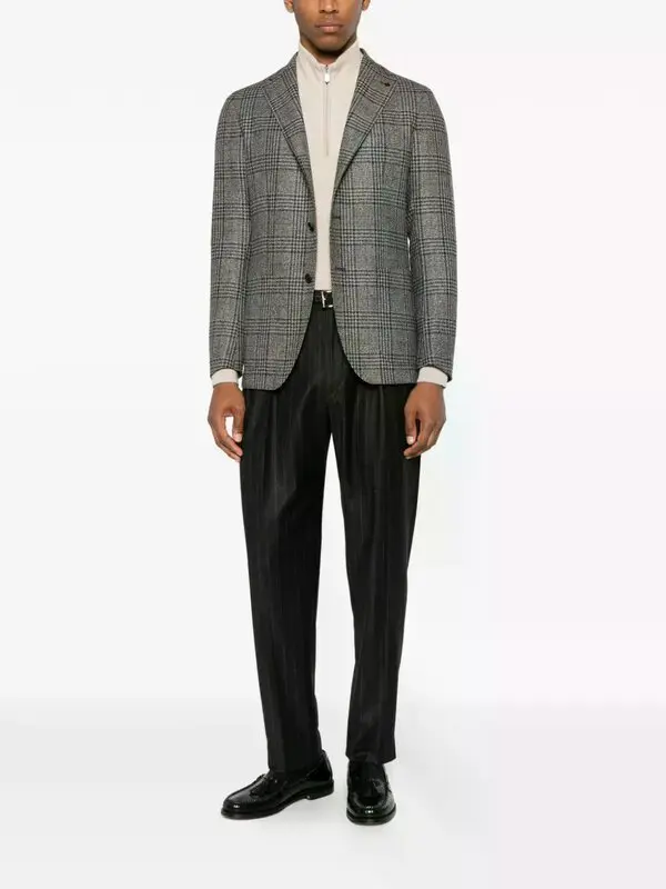 Tagliatore Dark Pinstripe Pleated Trousers