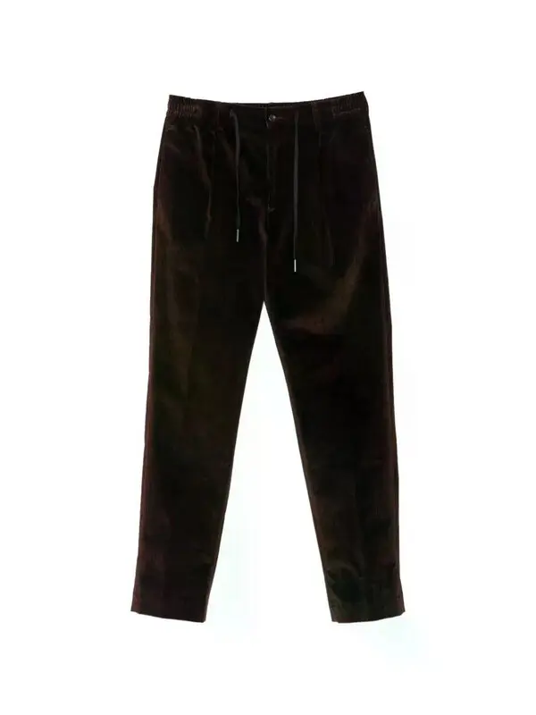Tagliatore Corduroy Drawstring Trousers - Brown