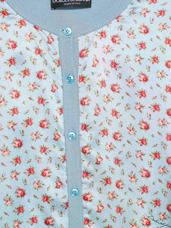 Dolce & Gabbana Floral-print Silk Cardigan