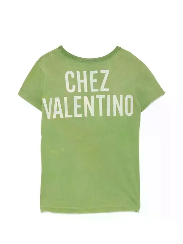 Valentino Garavani Slogan Print T-shirt - Green