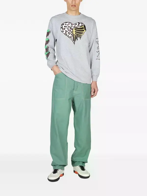 Nancy Ganz Graphic Print Crewneck Sweatshirt