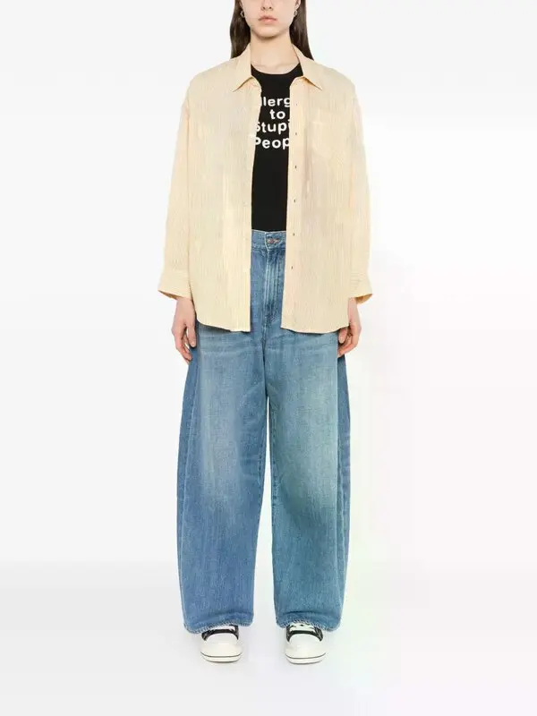 R13 Whiskered Pleated Jeans