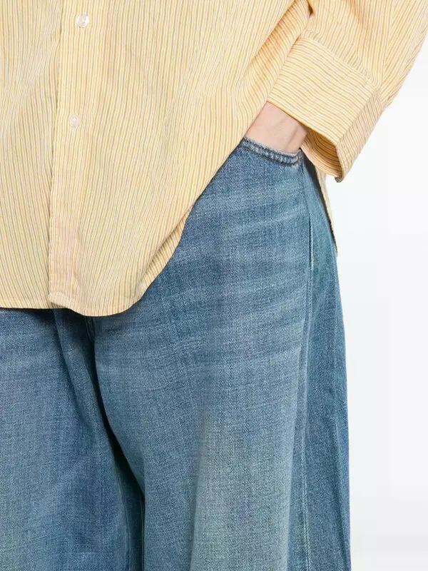 R13 Whiskered Pleated Jeans