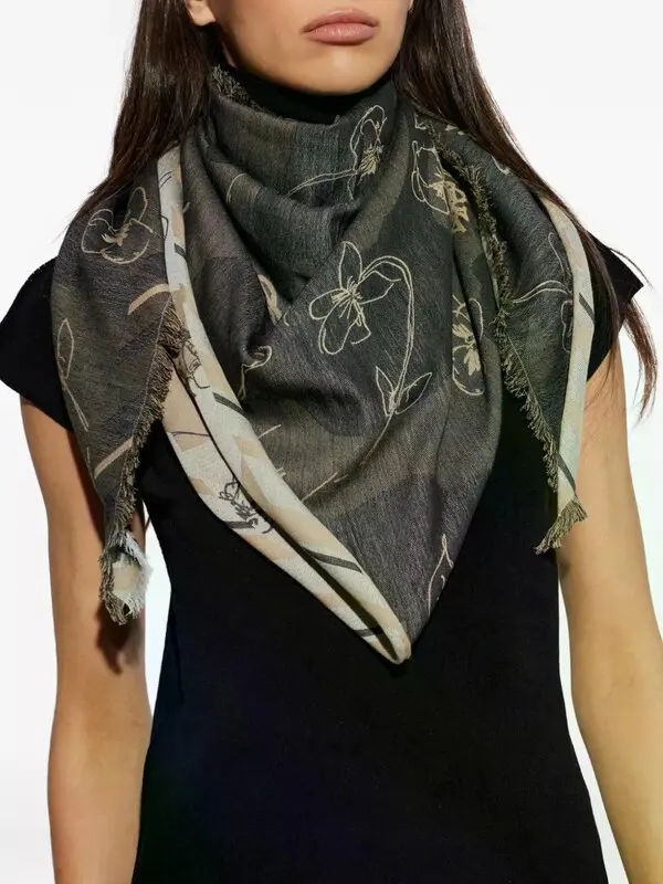 VIVIENNE WESTWOOD Orb-print Frayed Scarf