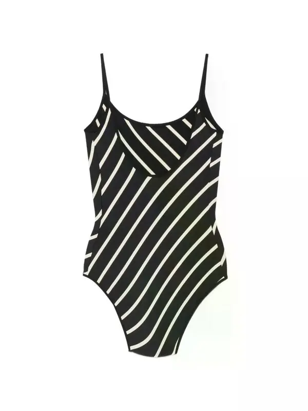 LAURA URBINATI Diagonal-stripe Swimsuit