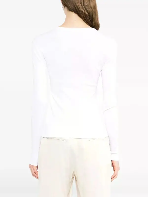 BY MALENE BIRGER Ribbed Crew Neck Long Sleeve T-shirt