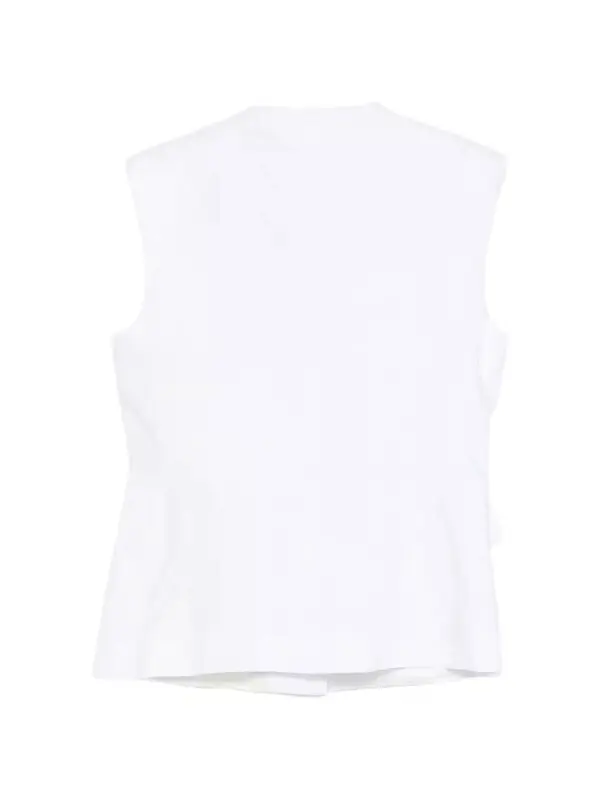 Liviana Conti Sleeveless Waistcoat - White