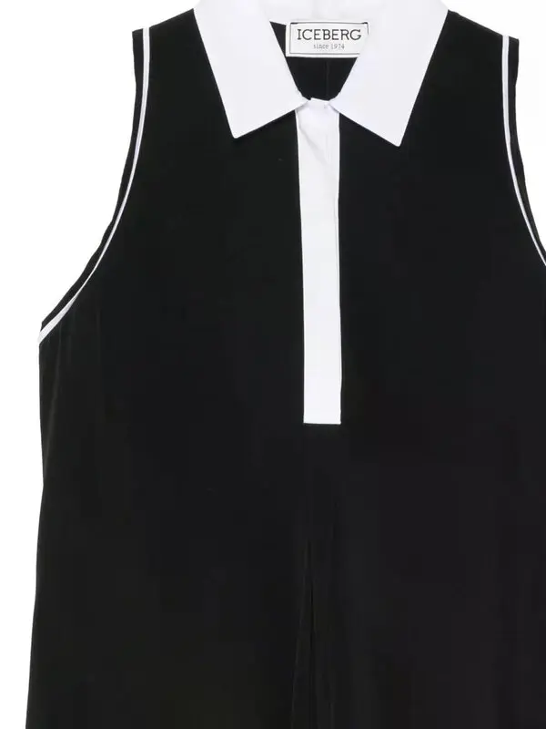 Iceberg Sleeveless Contrast-collar Dress