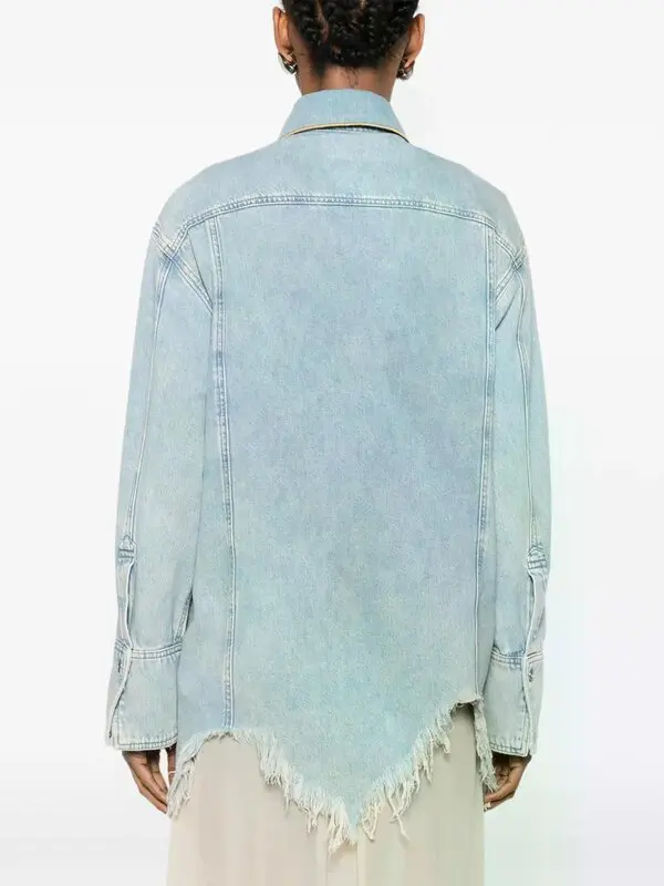 Blumarine Embroidered Logo Denim Shirt