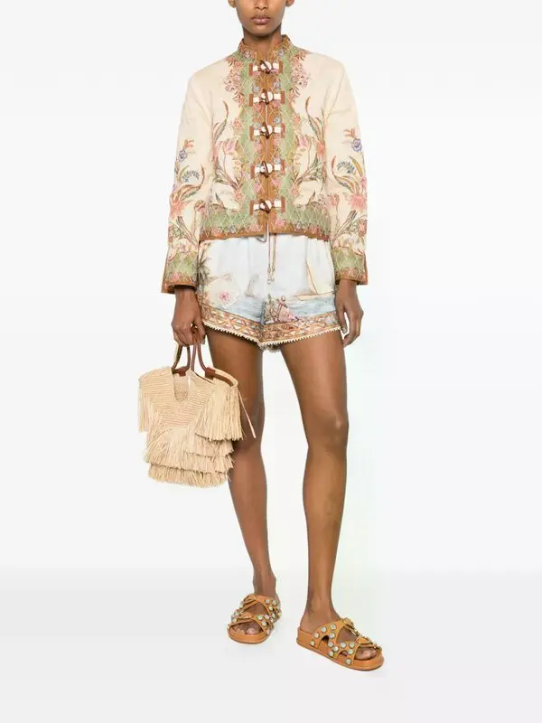 Zimmermann Mahon Island Linen Shorts