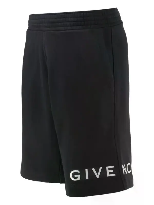 Givenchy Logo Detail Cotton Shorts - Black
