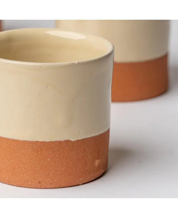 VERVE CULTURE Terracotta Cups Set Of 4 - Cream