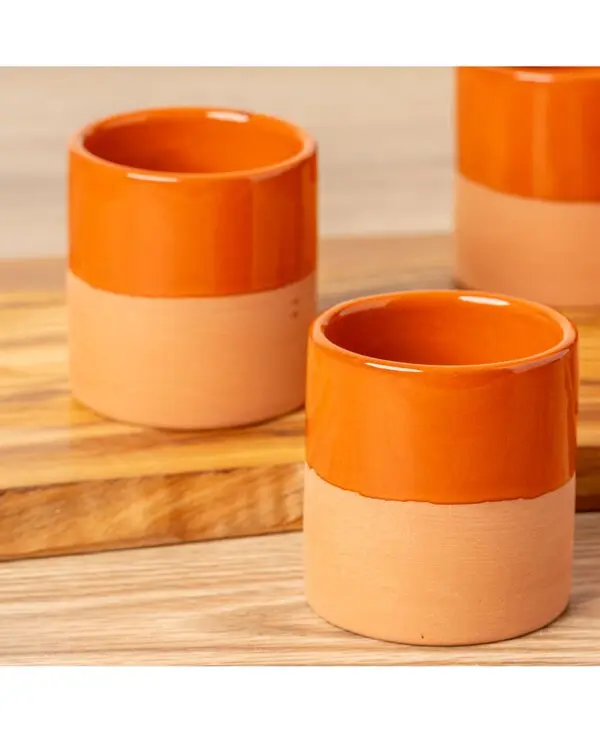 VERVE CULTURE Terracotta Cups Set Of 4 - Rust