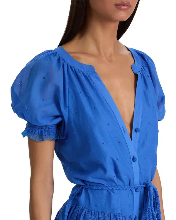 alice and olivia blue silk dress + Thalia Eyelet Puff Sleeve - Iris color:black Style It With Tall Color Ivory Ariana Madix Pumps Up