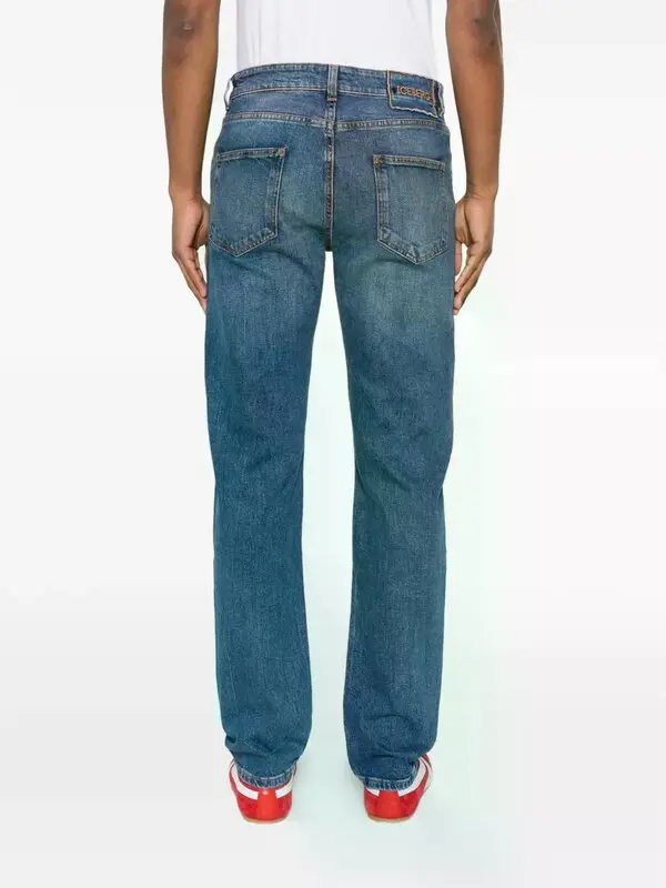 Iceberg Faded Logo Patch Jeans