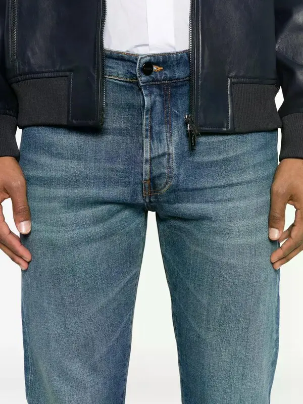 Iceberg Faded Logo Patch Jeans