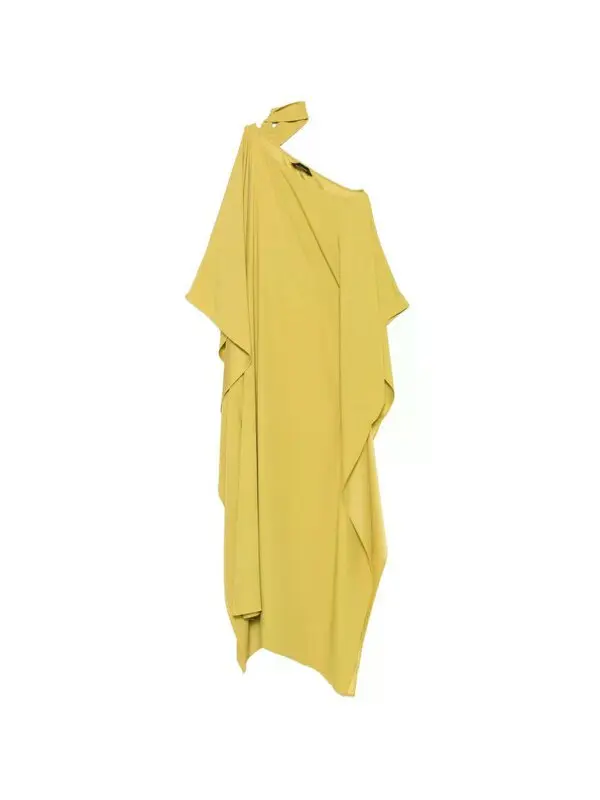 TALLER MARMO One-shoulder Draped Maxi Dress - Yellow