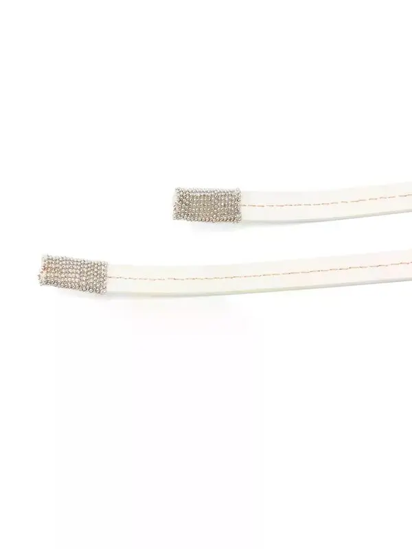 PANICALE Bead-embellished Leather Belt