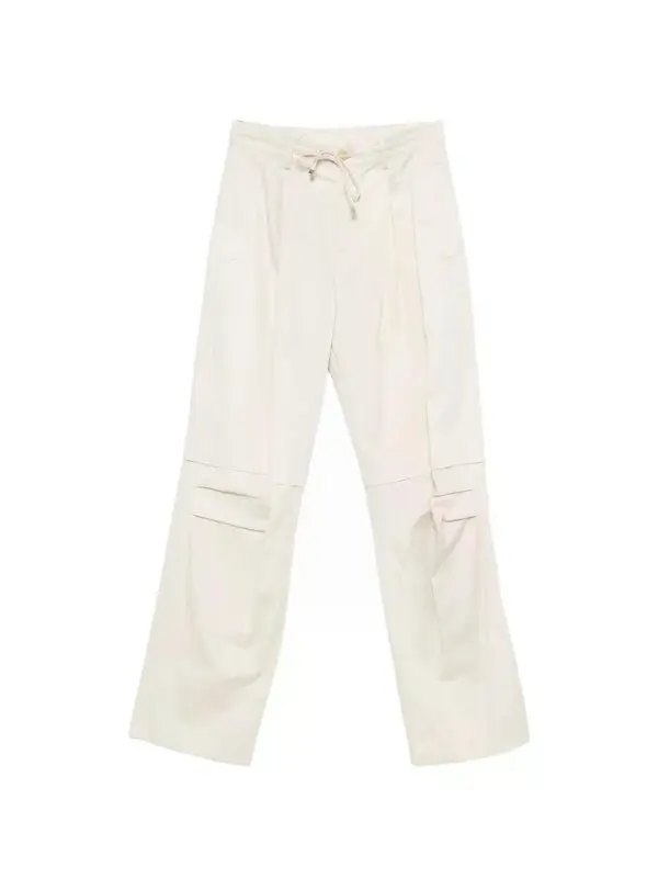 CIRCUS HOTEL Drawstring Waist Pleated Trousers - Neutrals