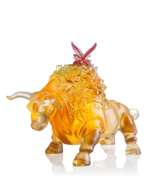 LIULI Step Into Prosperity Limited Edition Crystal Glass Sculpture