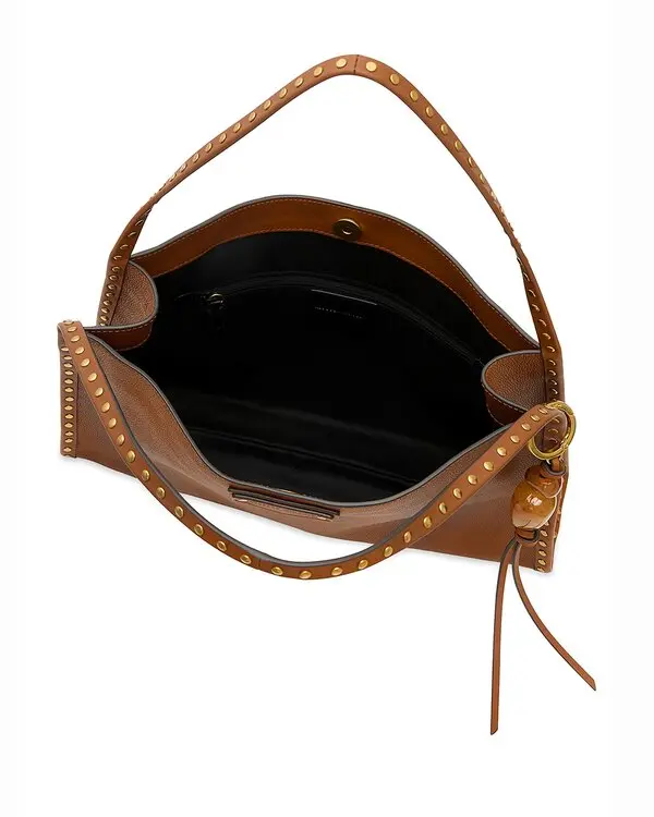 Rebecca Minkoff Dylan Studded Leather Shoulder Bag - Chestnut