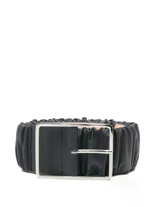 Agl Mabel Ruched Leather Belt - Blue