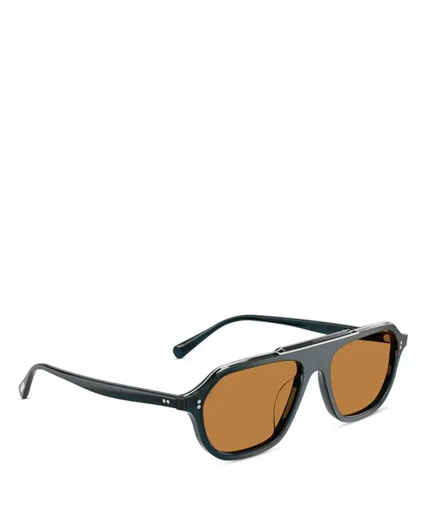 Oliver Spencer Estin Square Sunglasses, 58mm - Teal